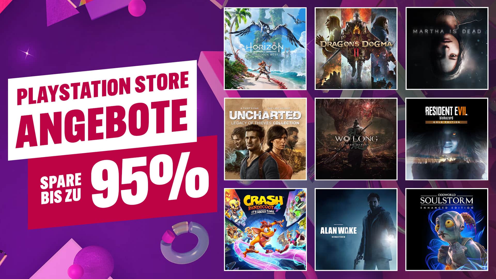 PS5 PS4 Bis zu 95 Prozent 3180 Angebote im PSN Sale
